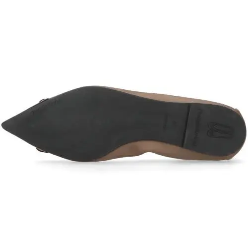 Pretty Ballerinas Pointed Toe Ballet Flat - Taupe