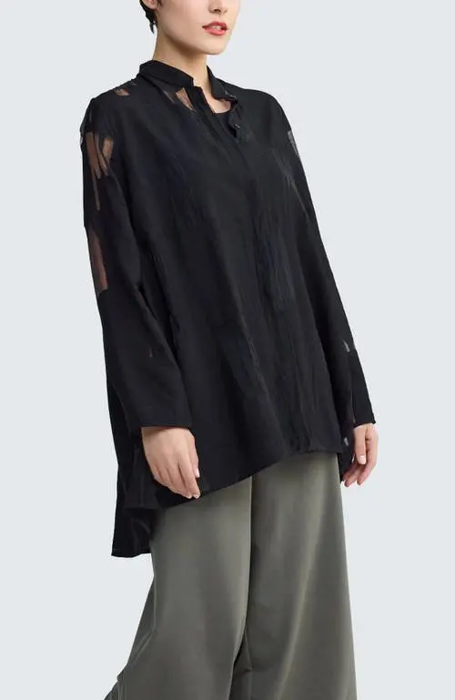 LUUKAA Ondine Sheer Jacquard Shirt