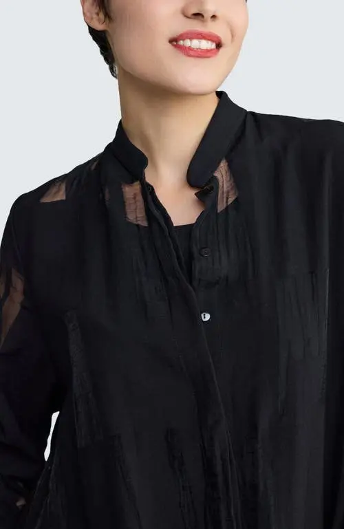 LUUKAA Ondine Sheer Jacquard Shirt