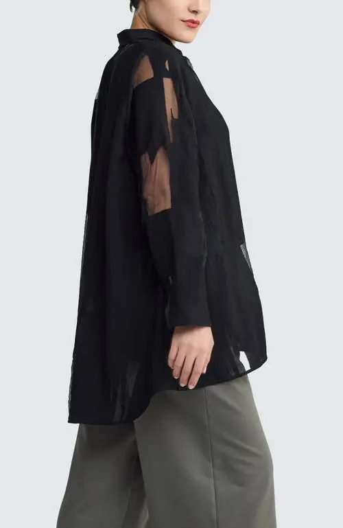 LUUKAA Ondine Sheer Jacquard Shirt