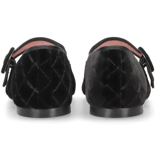 Pretty Ballerinas Square Toe Criss-cross Mary Jane - Black