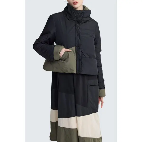 LUUKAA Delora Cropped Panel Coat