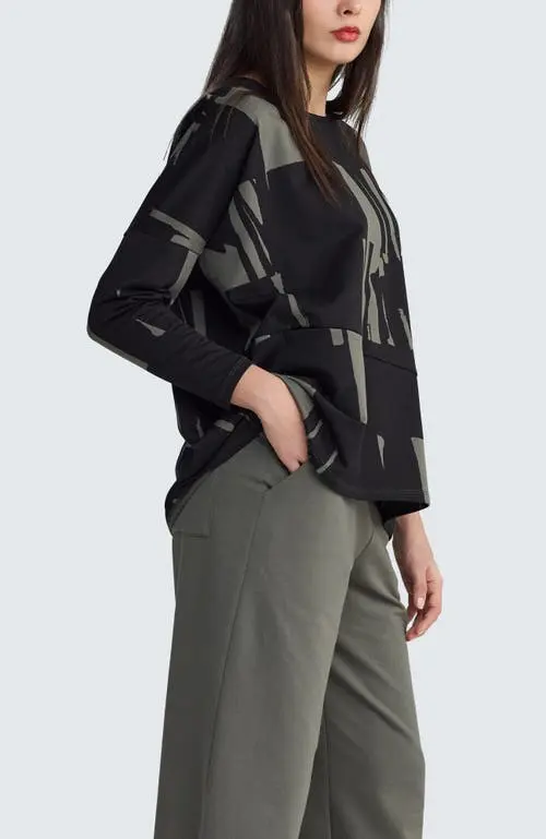 LUUKAA Marilla Printed Tunic - Khaki Black