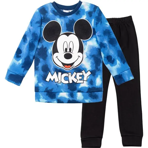Disney Mickey Mouse & Friends Fleece Sweatshirt & Pants Set - Mickey Mouse Blue