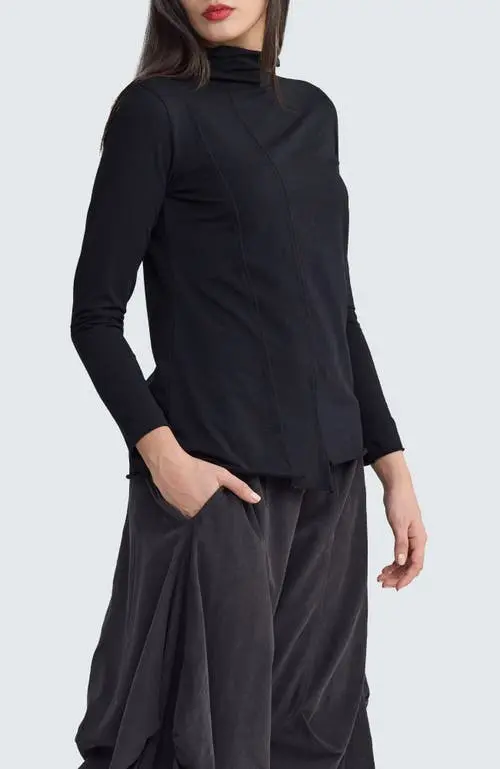 LUUKAA Nyx Structured Turtleneck Blouse
