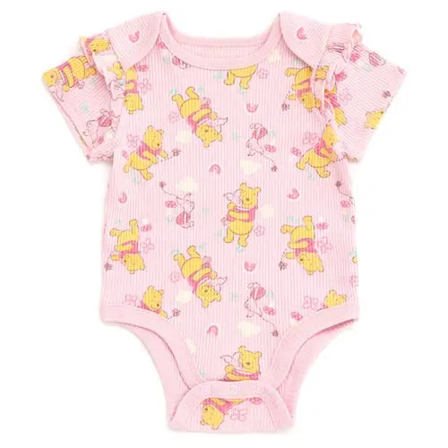 Disney Bodysuit, Shorts, And Headband Set - Winnie The Pooh Pink