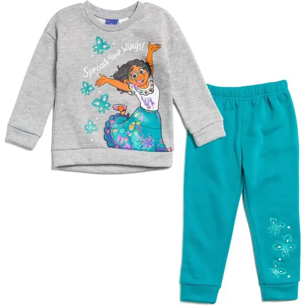 Disney Encanto Mirabel Fleece Sweatshirt & Pants Set - Gray/blue