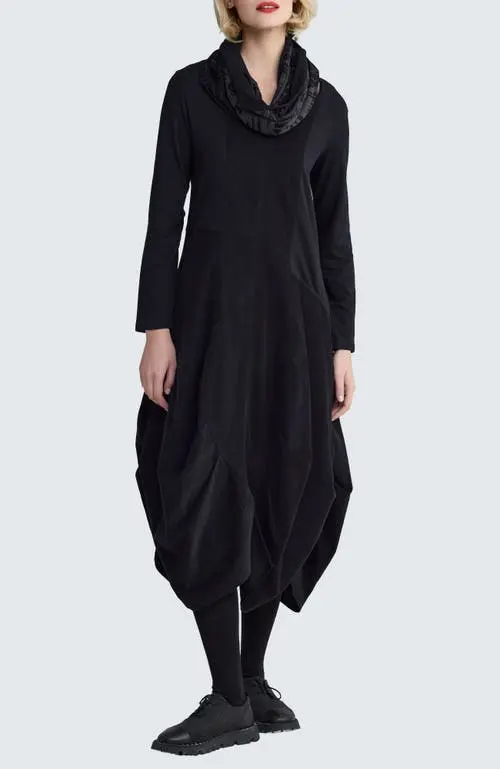 LUUKAA Tenebria Long Balloon Dress