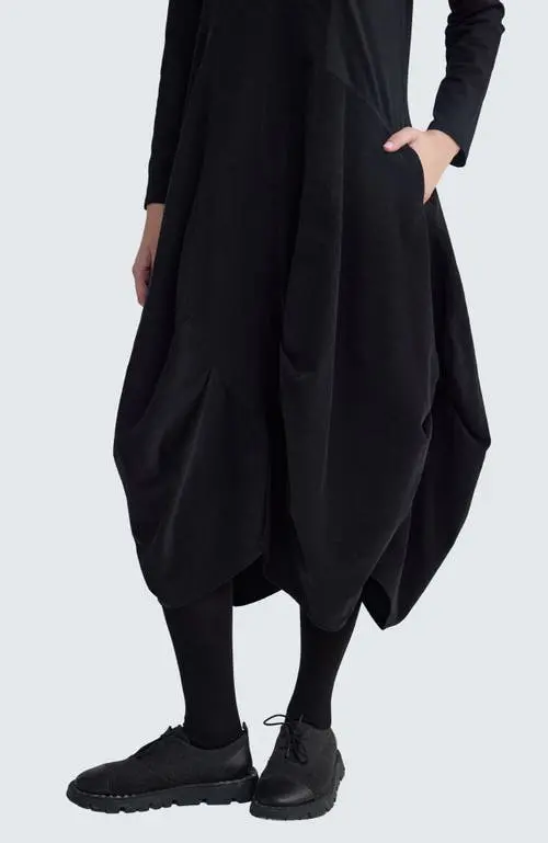LUUKAA Tenebria Long Balloon Dress