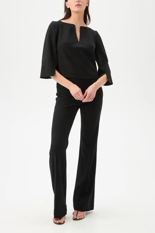 Trina Turk Haddy Boxy Suiting Top - Black