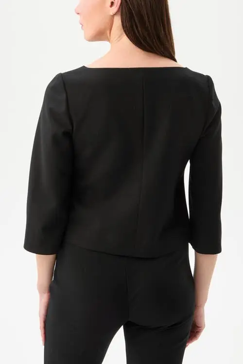 Trina Turk Haddy Boxy Suiting Top - Black