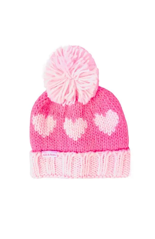 BITS & BOWS Heart Knit Hat And Mittens Bundle