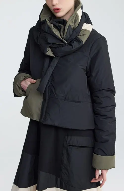 LUUKAA Anna Memory Taffeta Collar Scarf