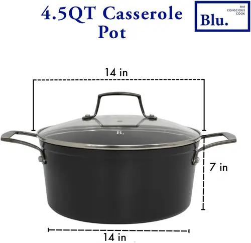 BLU. 4.5qt Casserole Pot With Lid