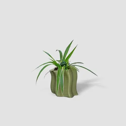 FORM & SEEK Frosting Short Planters - Green