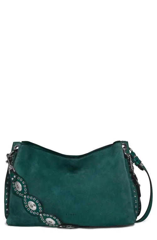 AIMEE Roma Shoulder Bag - Deep Emerald Suede