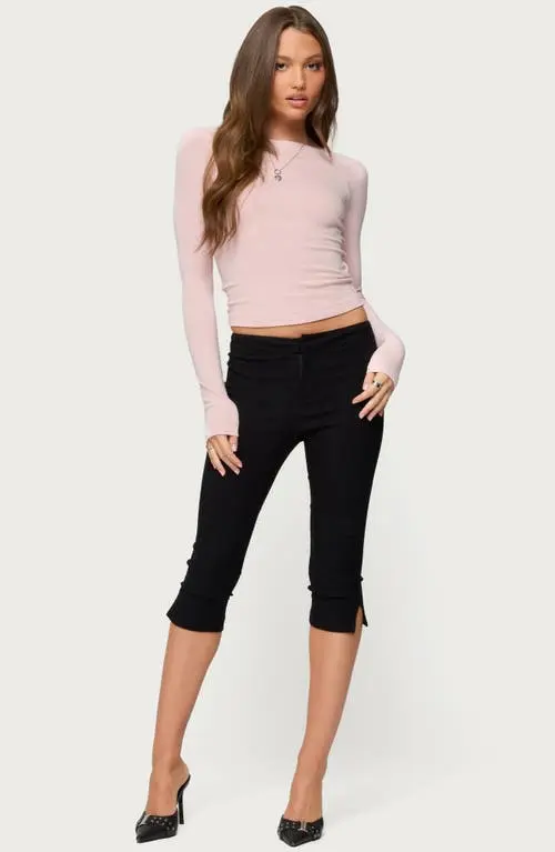 EDIKTED Boat Neck Top - Light-pink