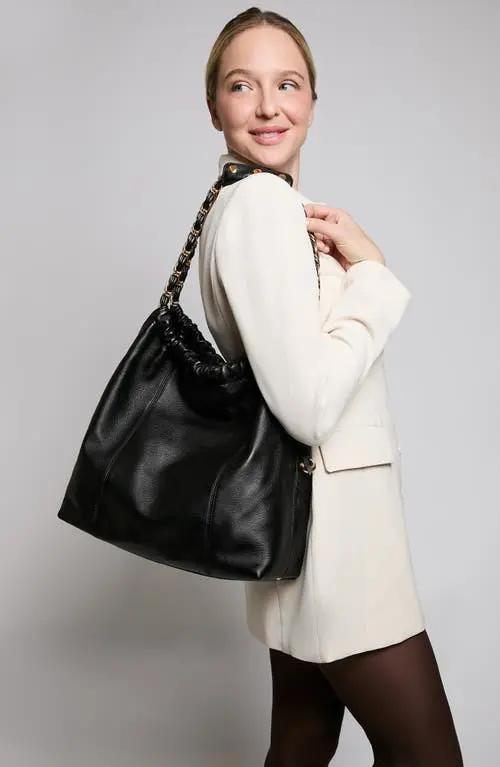 AIMEE Large Lennon Shoulder Bag - Black