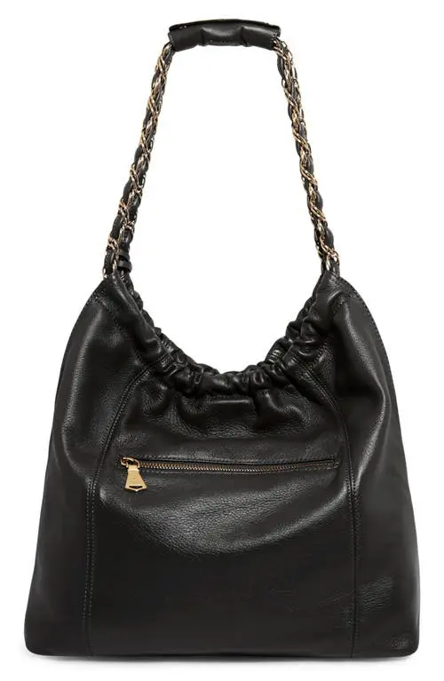 AIMEE Large Lennon Shoulder Bag - Black