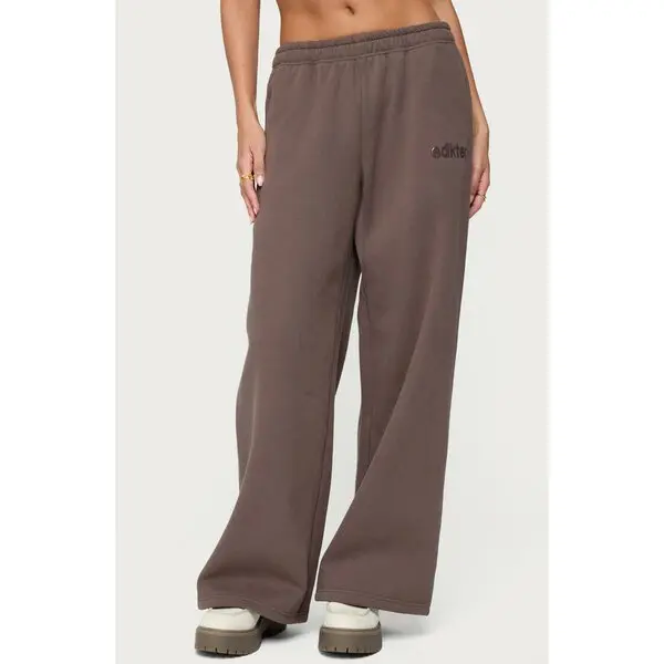 EDIKTED Logo Wide-leg Sweatpants