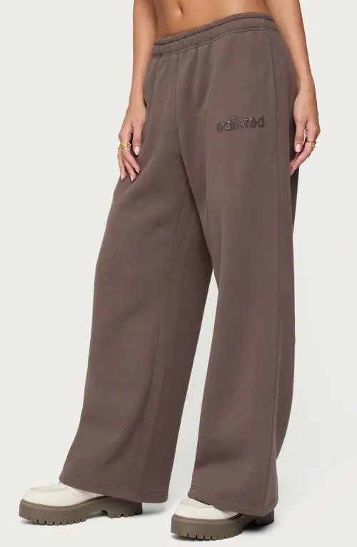 EDIKTED Logo Wide-leg Sweatpants