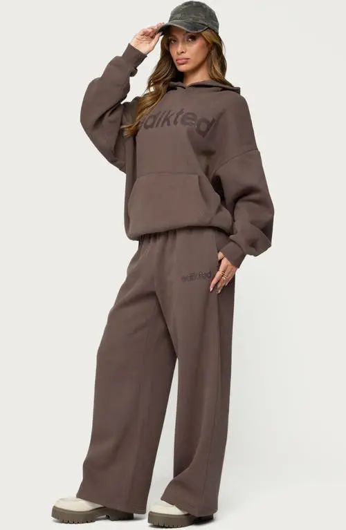 EDIKTED Logo Wide-leg Sweatpants