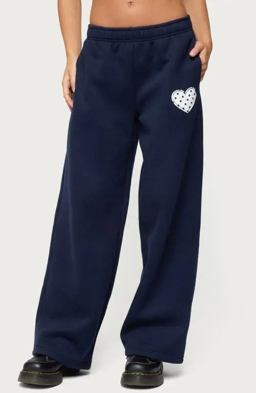EDIKTED I Heart London Sweatpants - Navy