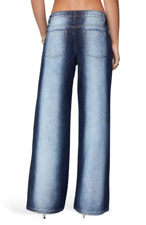 EDIKTED Ema Bleach Stripe Wide Leg Jeans