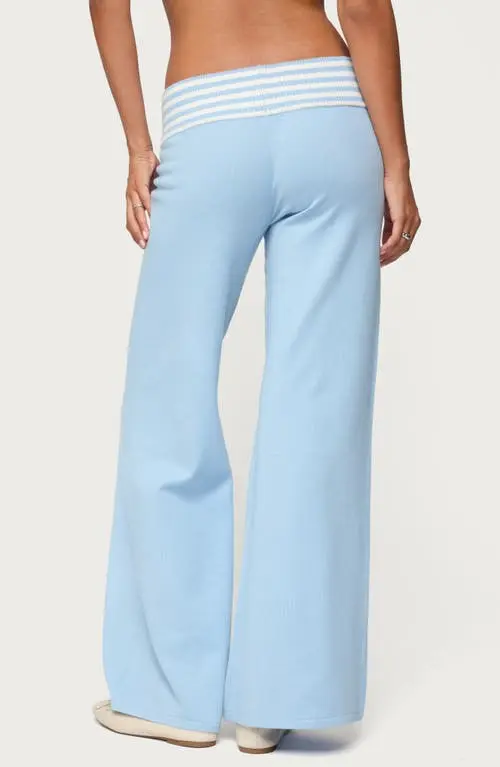 EDIKTED Clarisse Stripe Foldover Pants