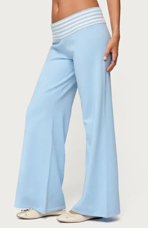 EDIKTED Clarisse Stripe Foldover Pants