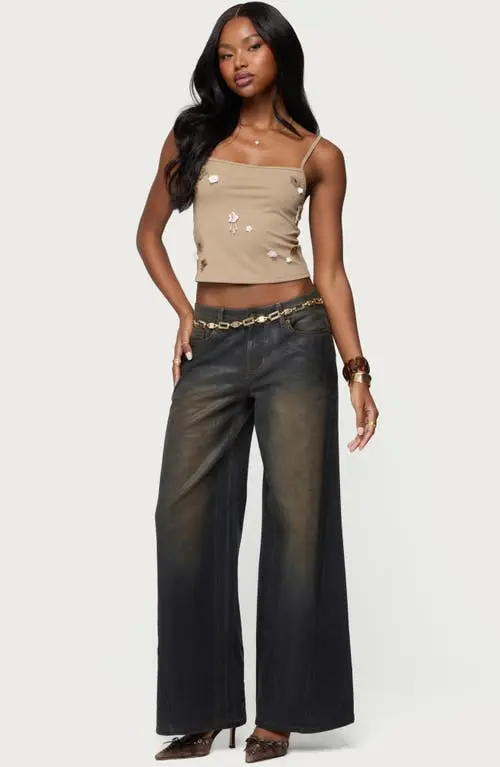 EDIKTED Floral Appliqué Camisole