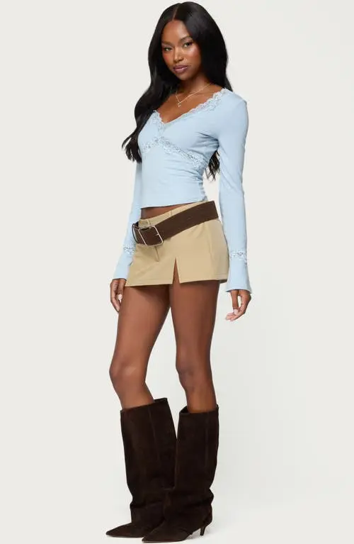 EDIKTED Mathilda Lace Trim Top