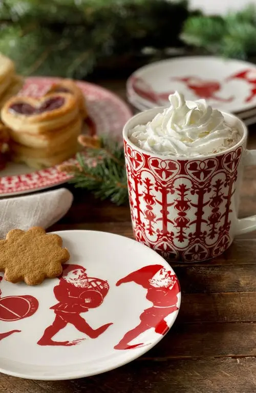 CASKATA Casablanca Crimson Mugporcelainset 4