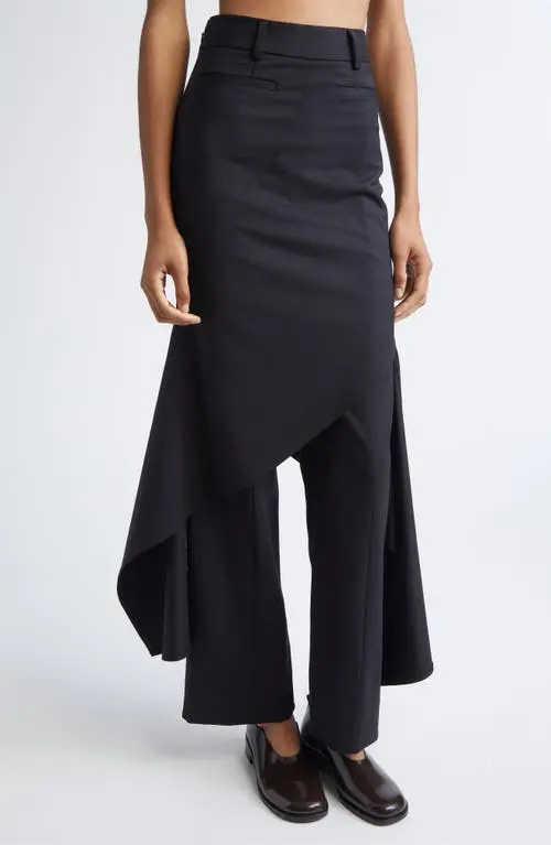 Monse Deconstructed Stretch Virgin Wool Skirt Pants