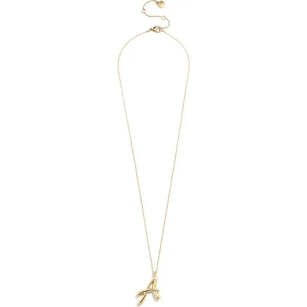 Baublebar Script Initial Pendant Necklace - Gold A