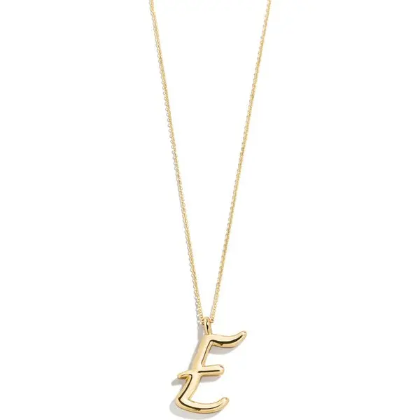 Baublebar Script Initial Pendant Necklace - Gold E