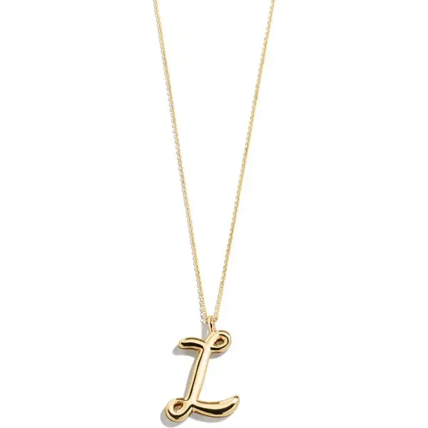 Baublebar Script Initial Pendant Necklace - Gold L