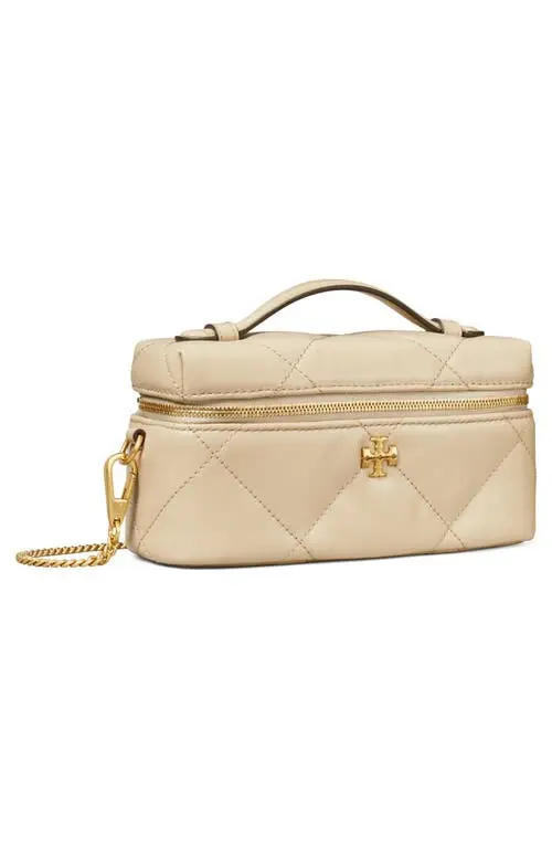 Tory Burch Kira East/west Vanity Case - Light Stone