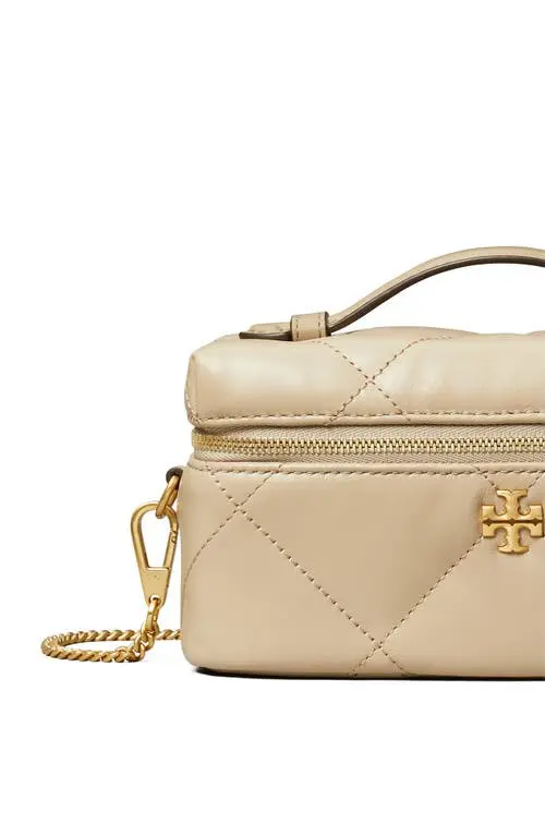 Tory Burch Kira East/west Vanity Case - Light Stone