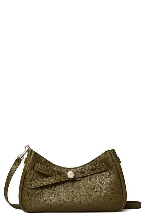 Tory Burch Romy Zip Top Leather Crossbody Bag - Leccio