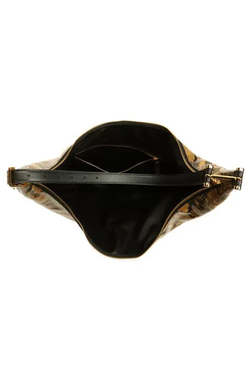 Marni Small Dot Python Print Hobo Bag - Amber
