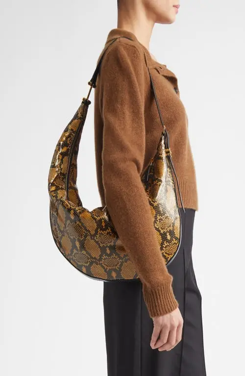 Marni Small Dot Python Print Hobo Bag