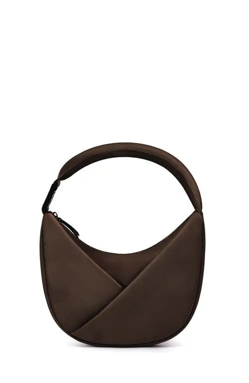 LUX AND NYX Origami Crescent Convertible Crossbody Bag - Espresso