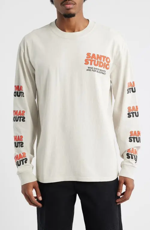 SANTO STUDIO Finish Line Long Sleeve Graphic T-shirt
