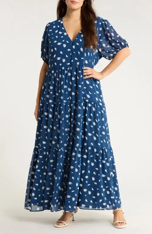 SUGARLIPS Elodie Dot Print Maxi Dress