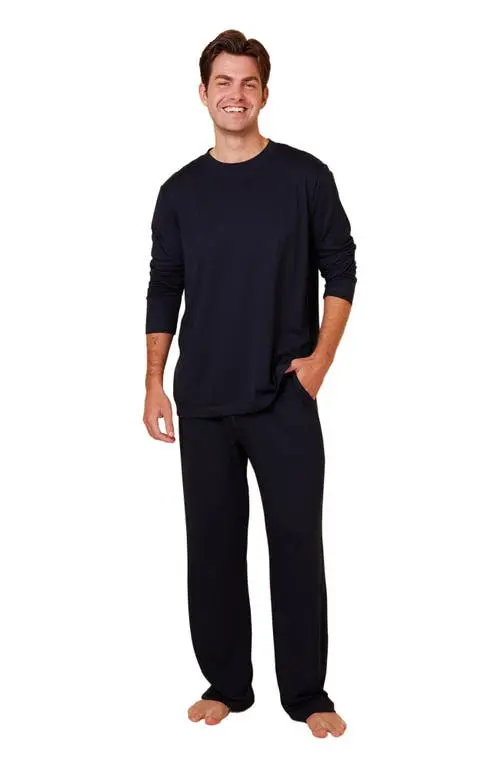 THE CAT'S PAJAMAS Pima Knit Pullover Set - Classic Midnight