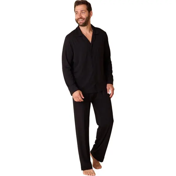 THE CAT'S PAJAMAS Pima Knit Pajama Set - Classic Midnight