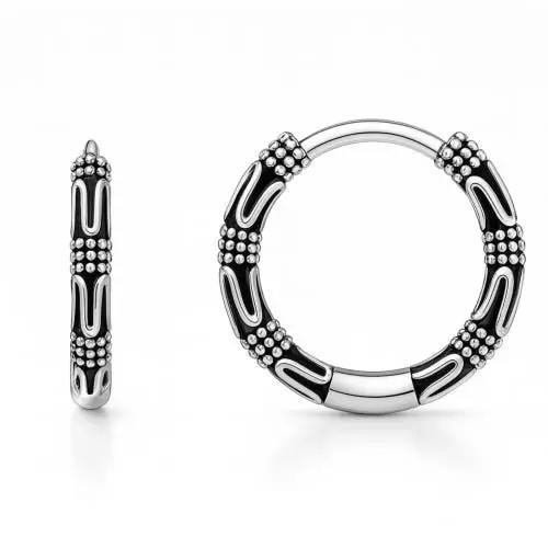 DONATELLO GIAN Oxidized Endless Hoop Earrings