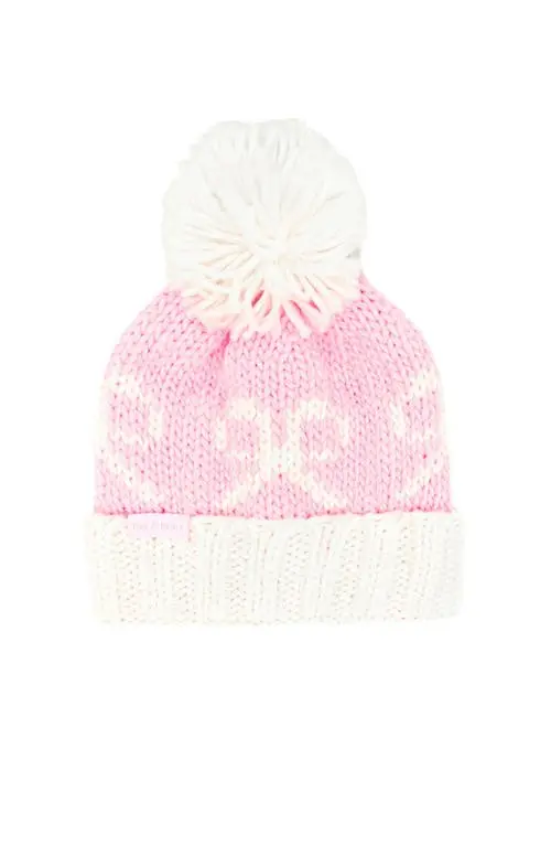 BITS & BOWS Knit Bobble Hat - Pink