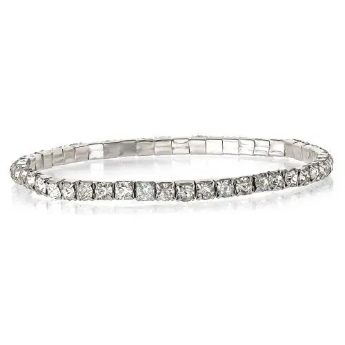 Jessica Simpson Fashion Rhinestone 5-piece Bracelet Set - Silver